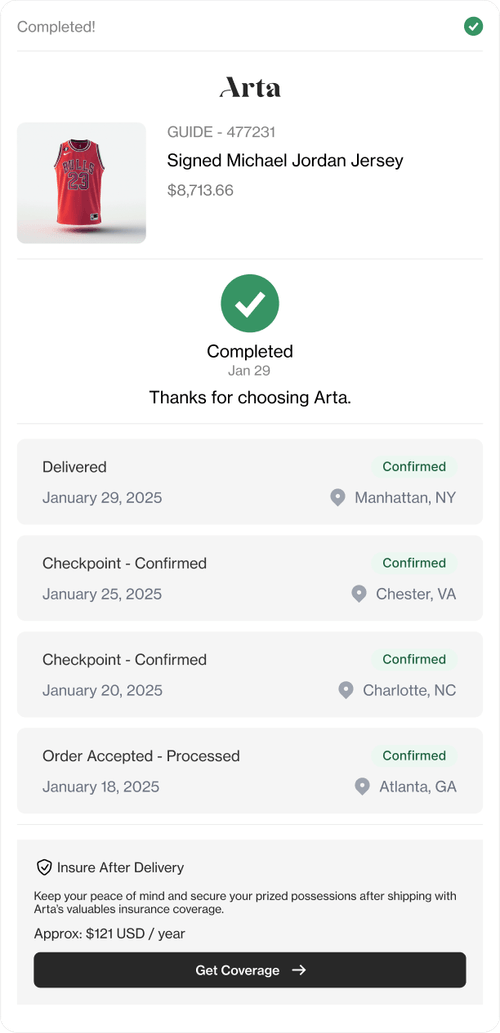 Arta | Seamless Global Shipping, Protection, Tracking & Fulfillment