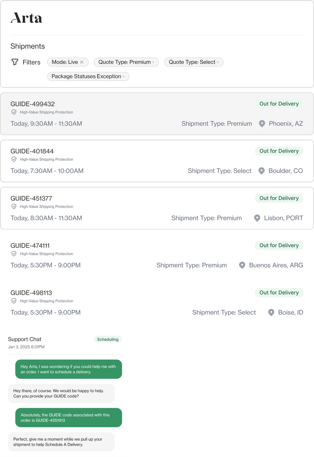 Arta | Seamless Global Shipping, Protection, Tracking & Fulfillment