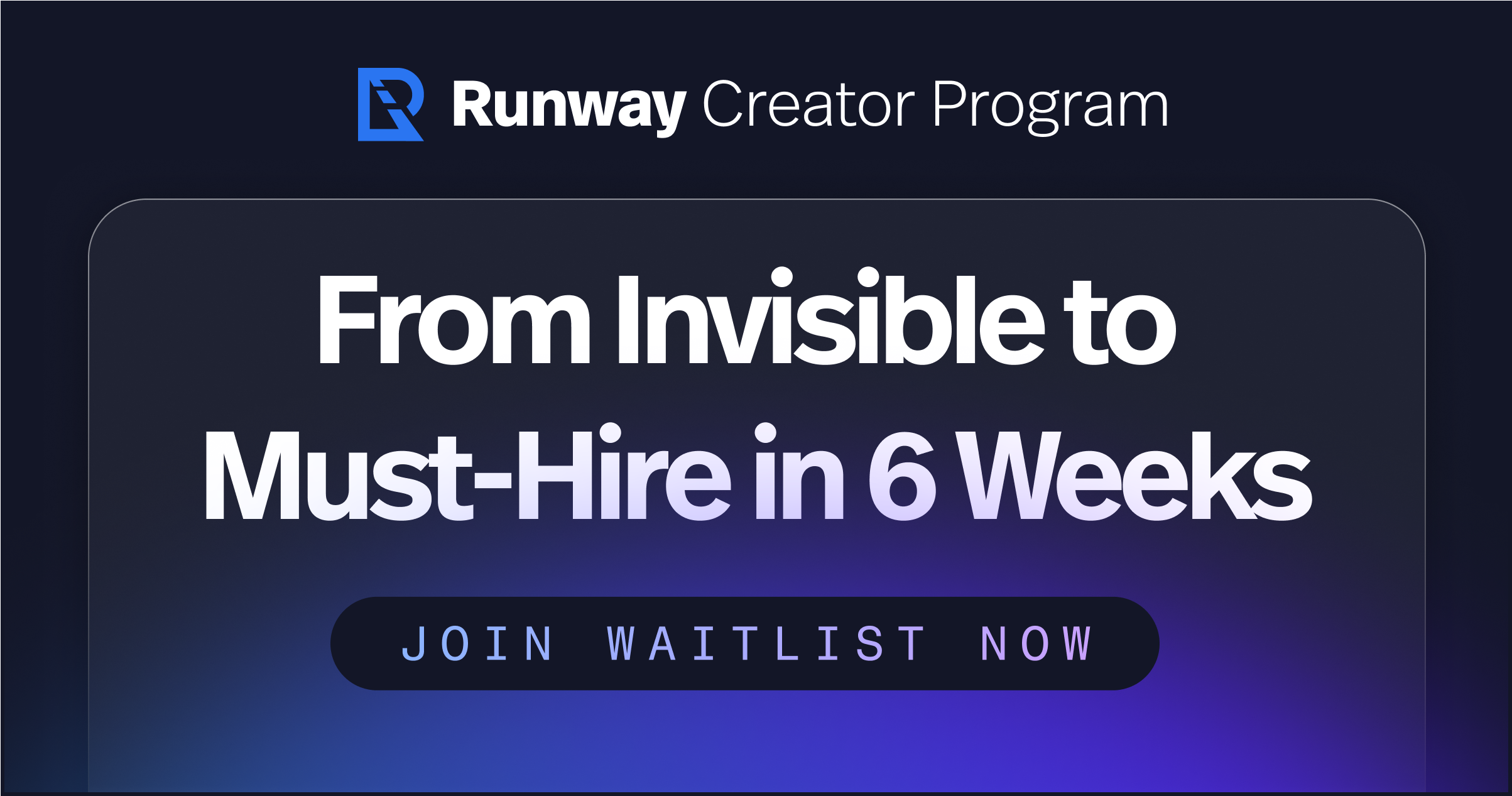 Runway Creator Program