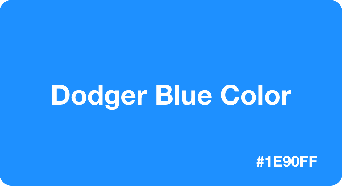 Dodger Blue (#1e90ff): Color Codes & Palettes