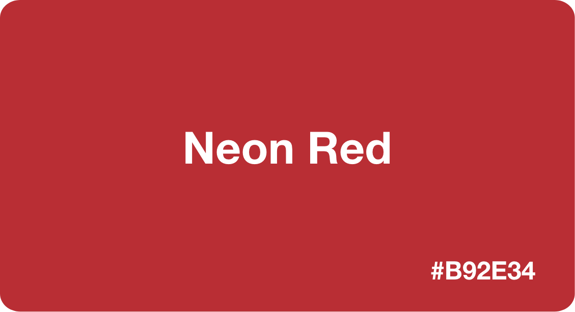 Neon Red (#b92e34 - Fluorescent): Color Codes & Palettes