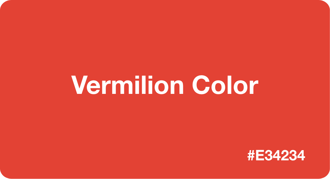 Vermilion Color (#e34234) : Color Codes & Palettes