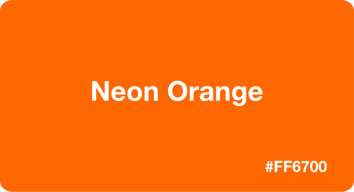 Neon Orange (#FF6700 - Fluorescent): Color Codes & Palettes