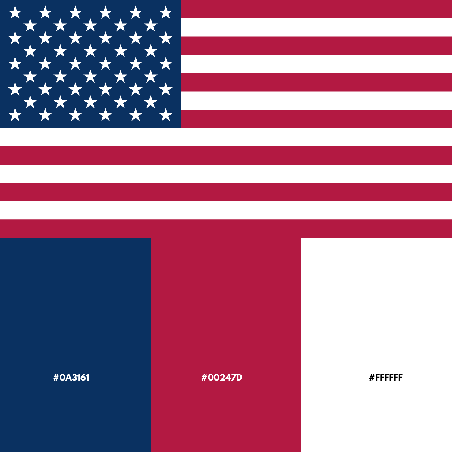 United States Flag Colors & Codes