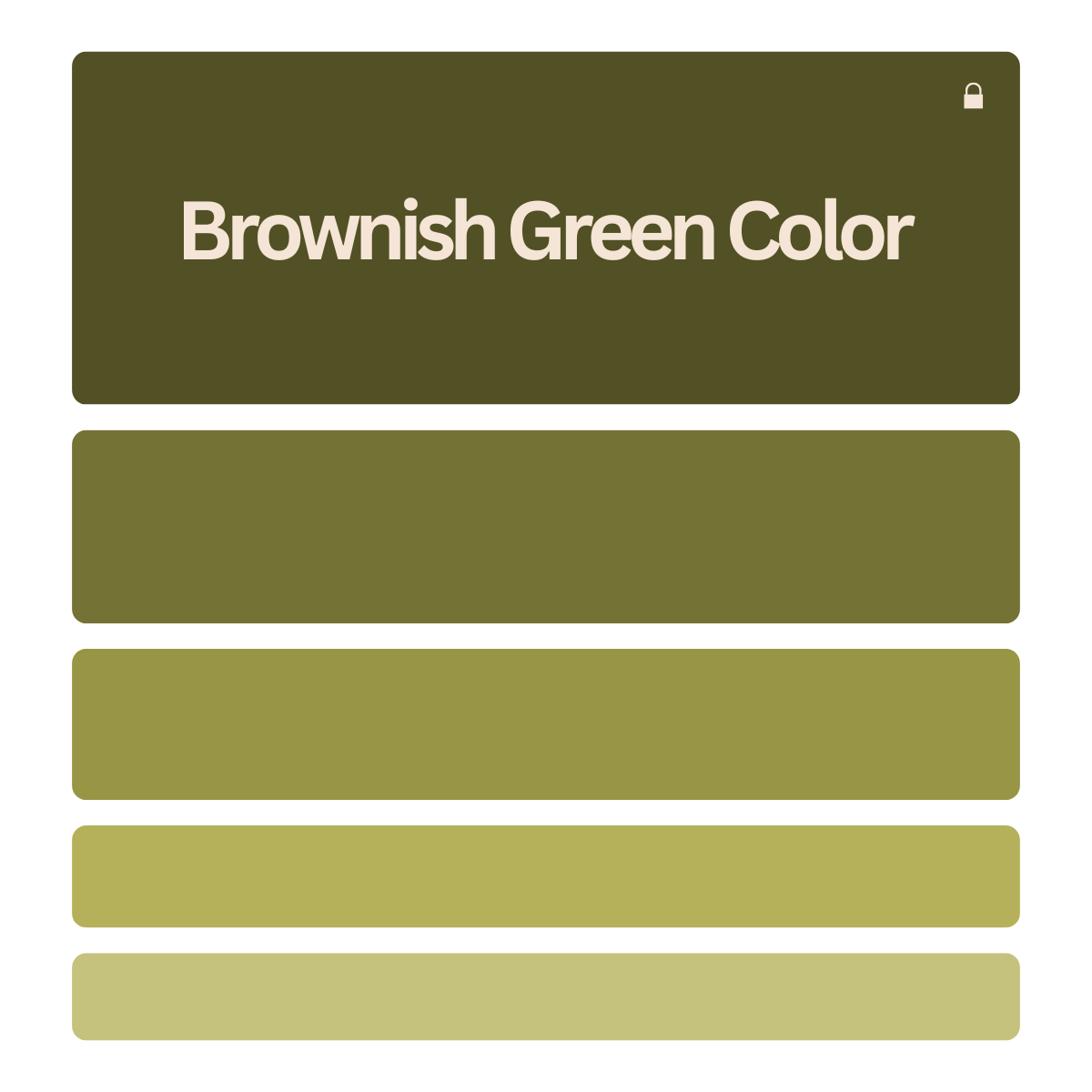 Brownish Green (#525025) : Color Codes & Palettes