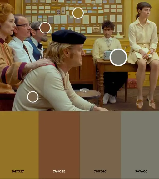 5 Wes Anderson Color Palettes with HEX Codes - Eggradients.com