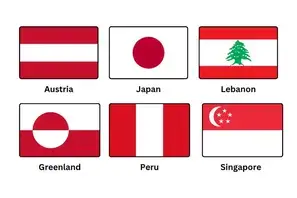 Red and White Flag: Countries Flags With These Colors - Eggradients.com