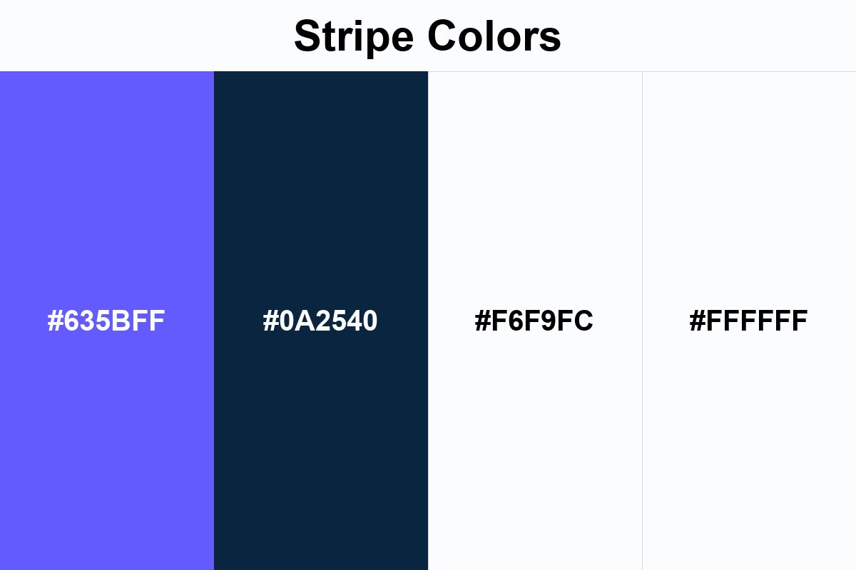 Stripe Colors with HEX Codes