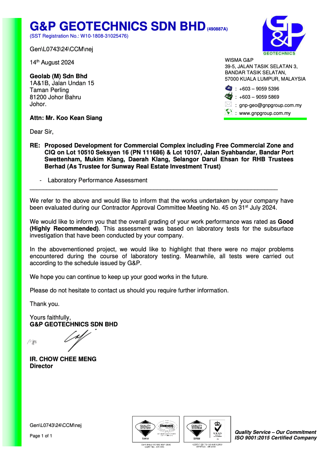 Geolab | Geotechnical Investigation & Testing Malaysia