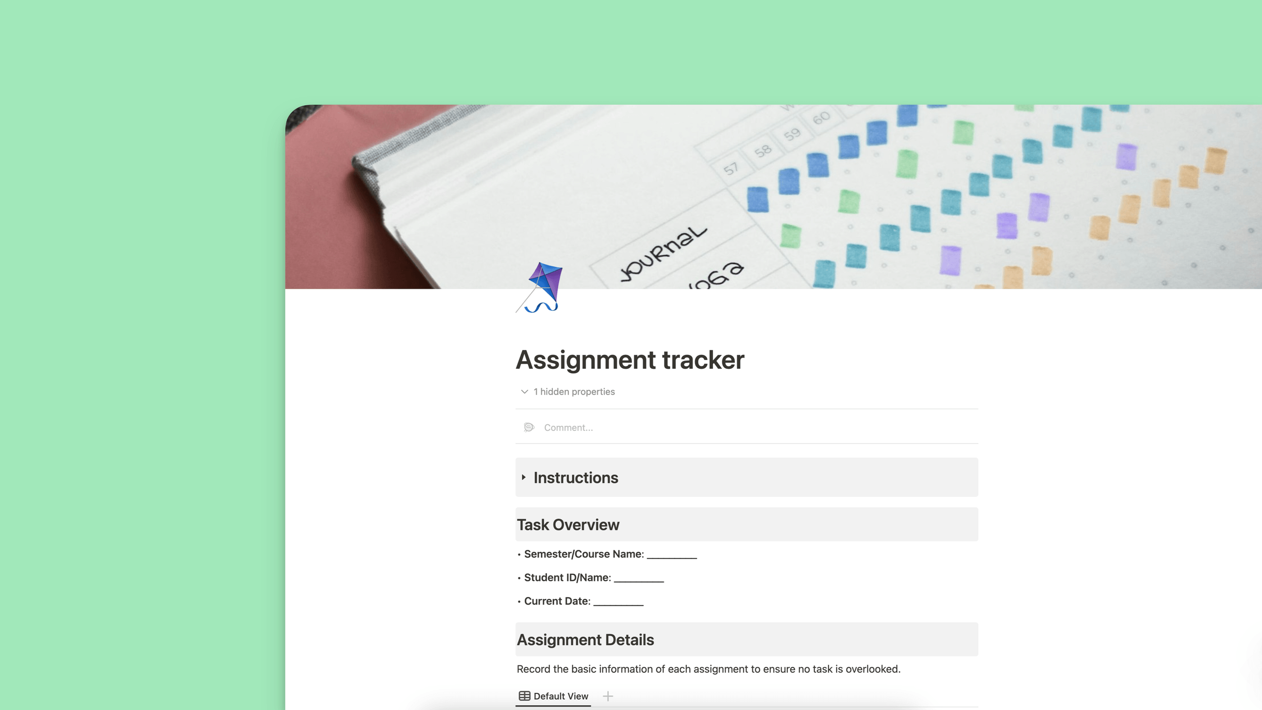 Assignment tracker