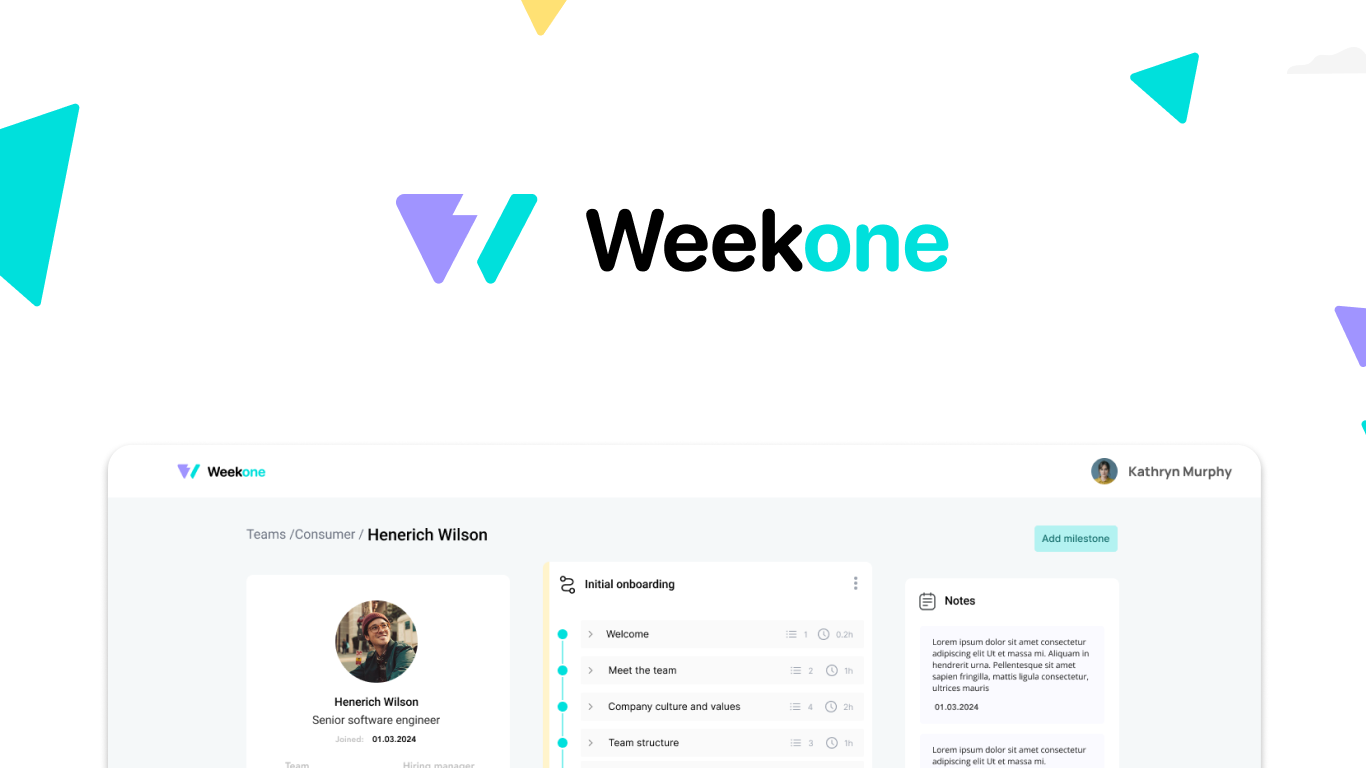 Weekone.io — Accelerate Employee Onboarding from week one