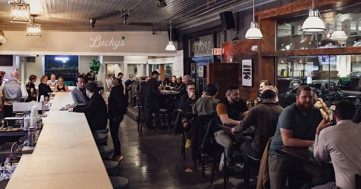 Jacob Simons and Michael Vogel own and operate Lucky's Bar & Grill