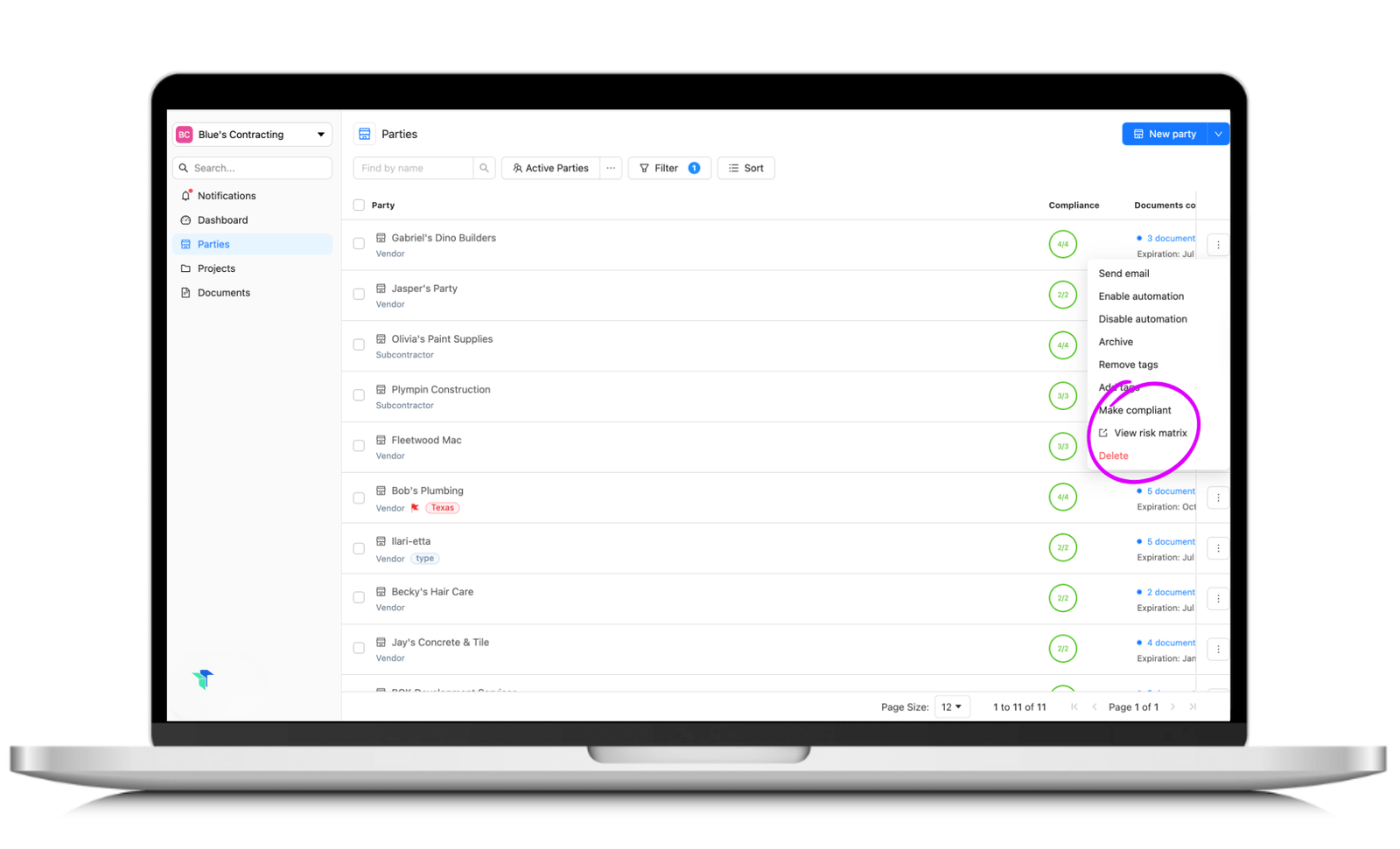 TrustLayer Risk Matrix