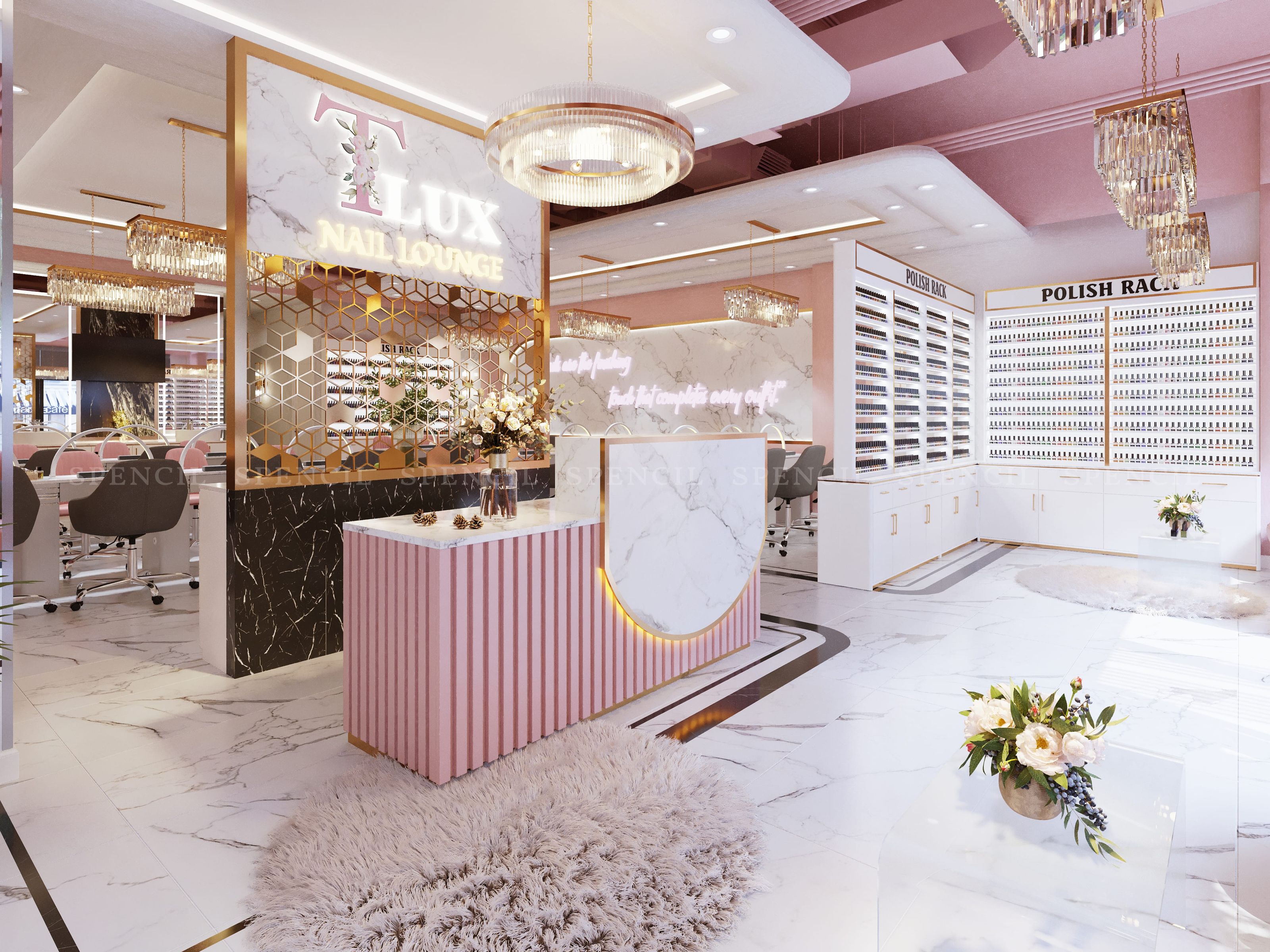 Herbal Nails Salon | Spencil Interior Design Portfolio