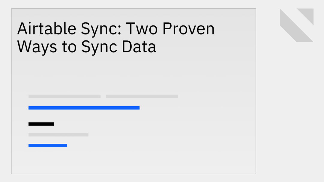 Airtable Sync: Two Proven Ways to Sync Data