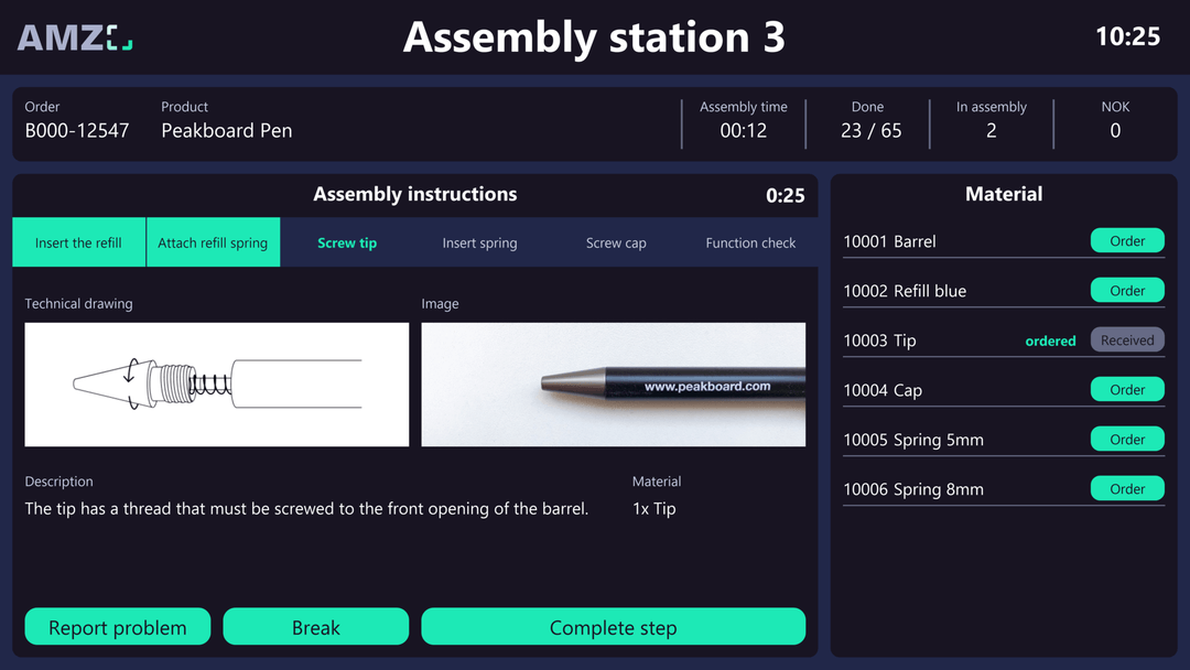 Visualize OPC UA data — display machine data live in the dashboard