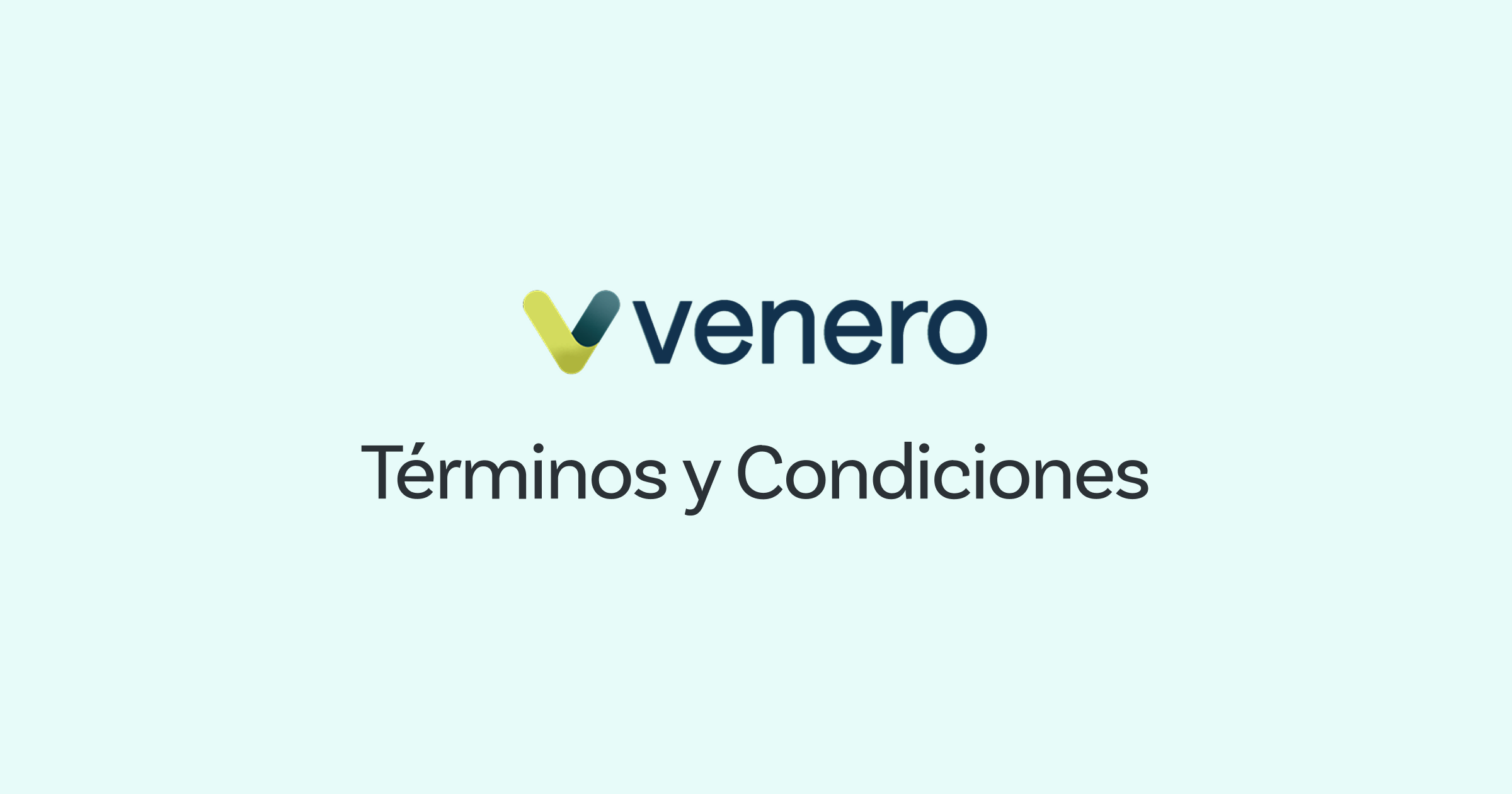 Términos y Condiciones | Venero