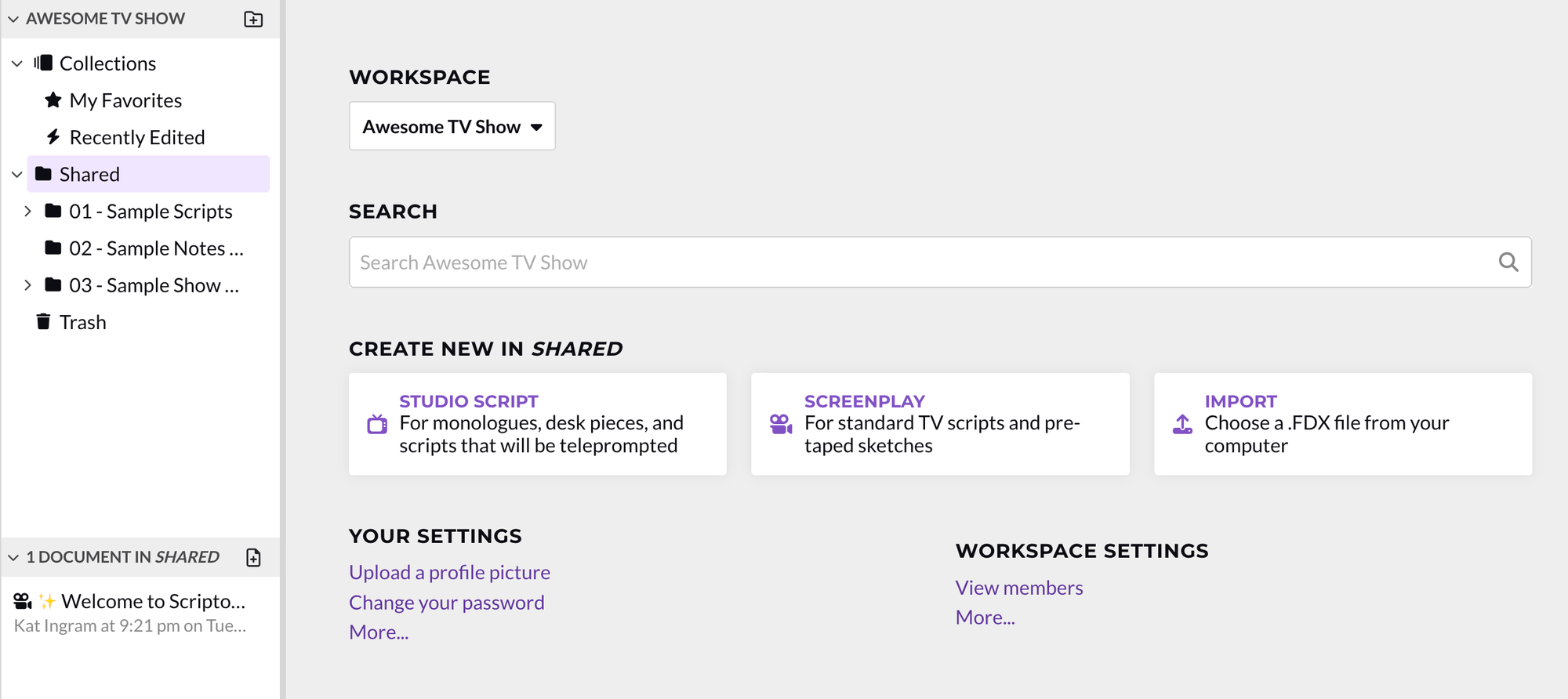 Scripto | Scriptwriting Software Features for TV, Film & Games