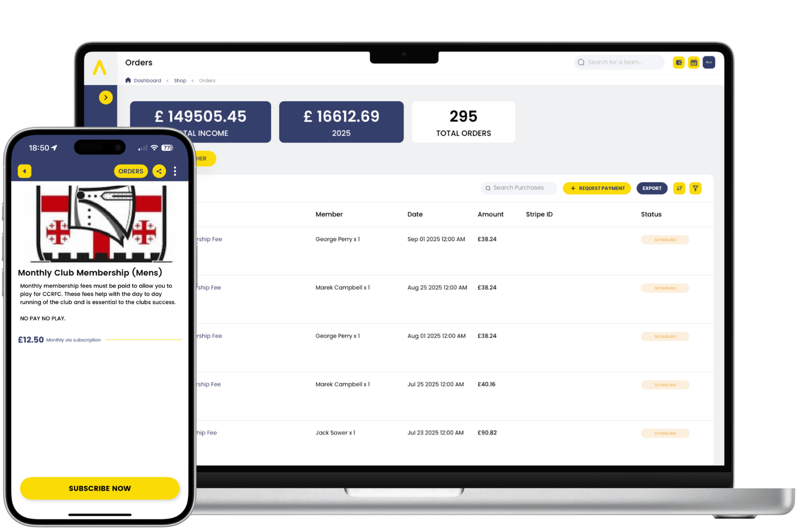 Sports Club Subscription Payments | PLAI Sport
