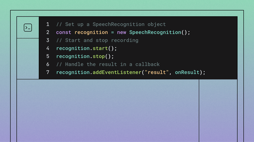 Speech recognition in the browser using Web Speech API