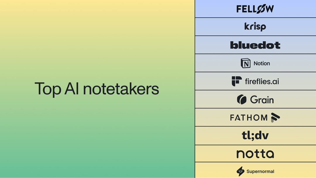 Top 10 AI notetakers in 2026: Compare features, pricing, and accuracy