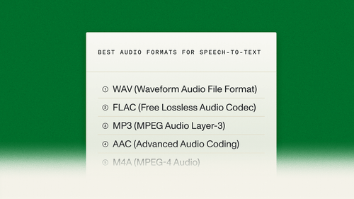 The best audio file formats for speech-to-text: A guide