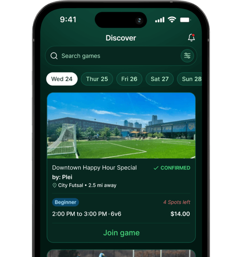 Play More Soccer with Plei | Find & Join Pickup Games Near You