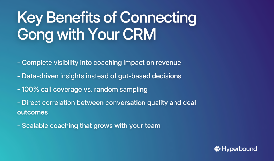 How to Build a Sales Coaching Feedback Loop from Gong to CRM