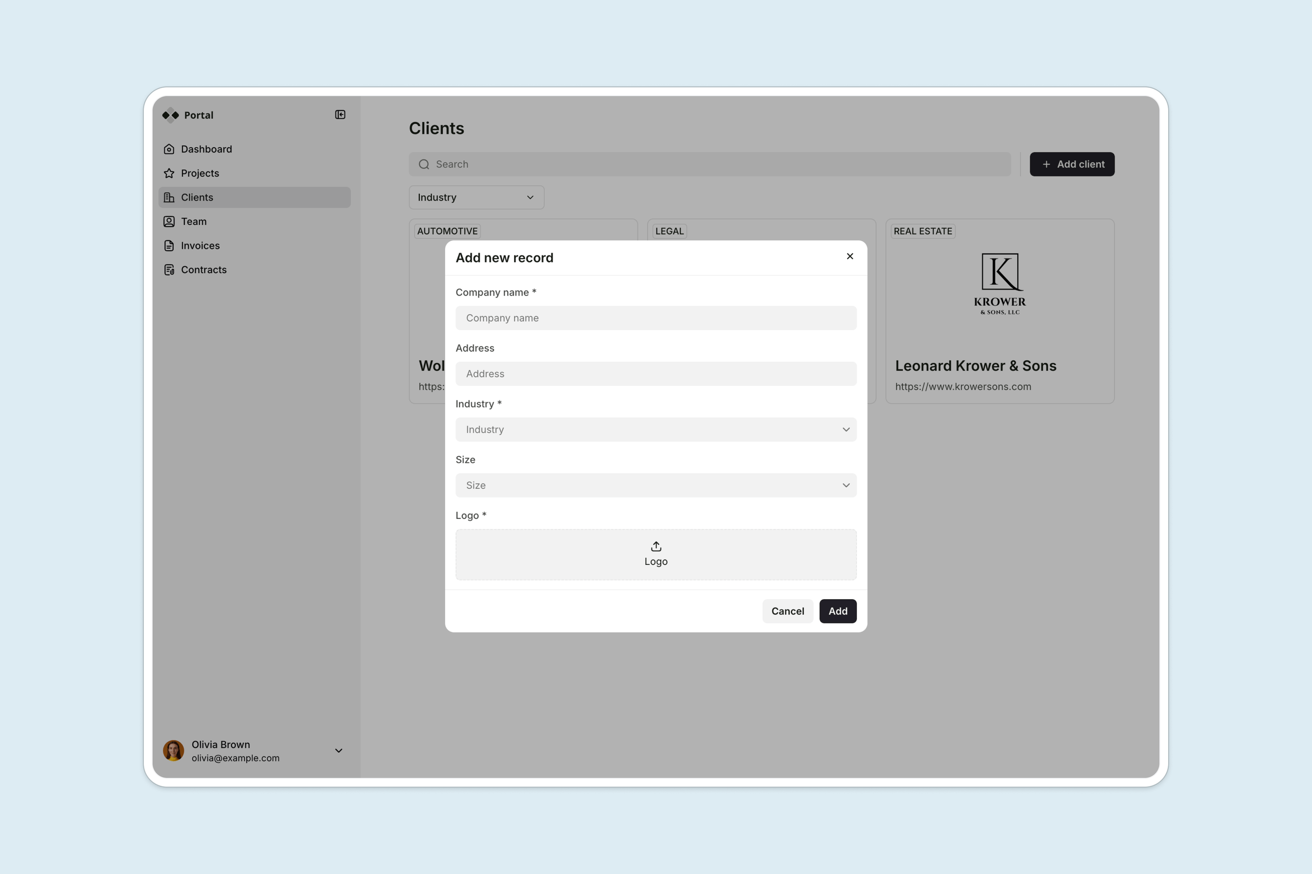 Free Client Portal Template | Softr