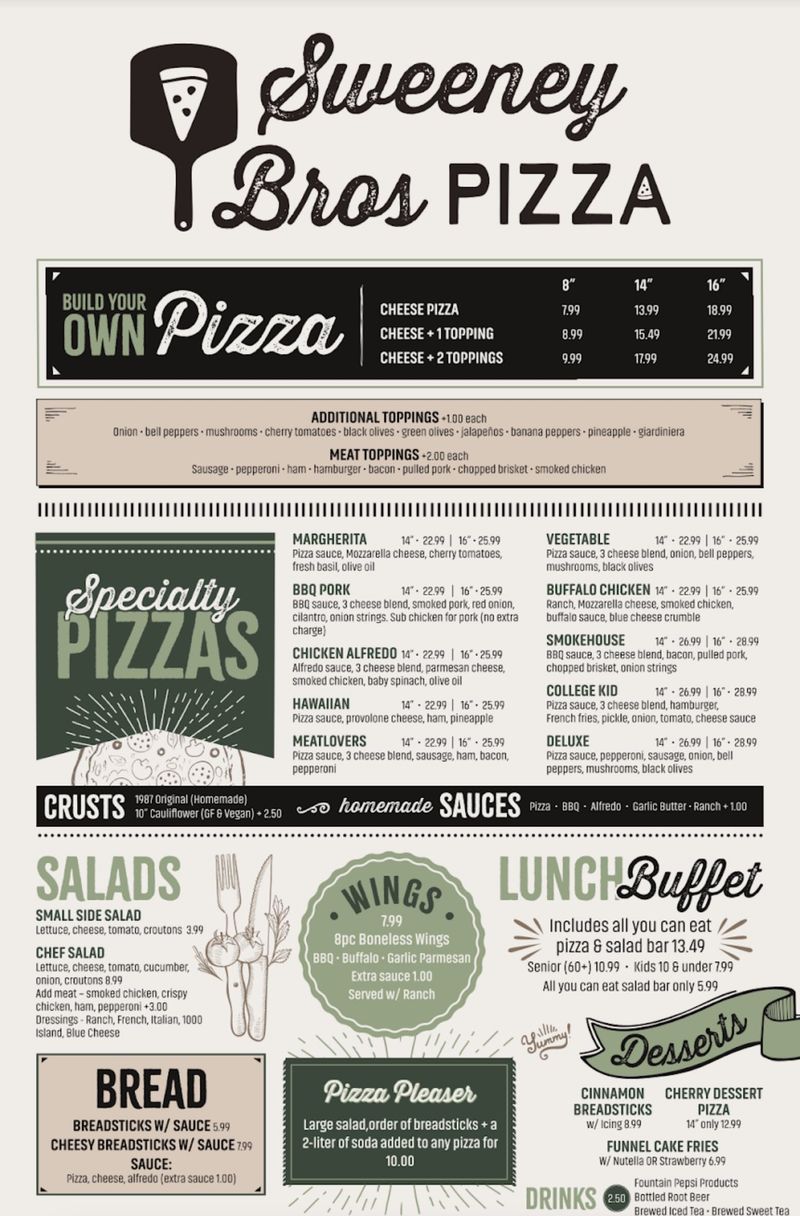 Sweeney Bros Pizza & Treehouse BBQ | Two restaurants in one roof!