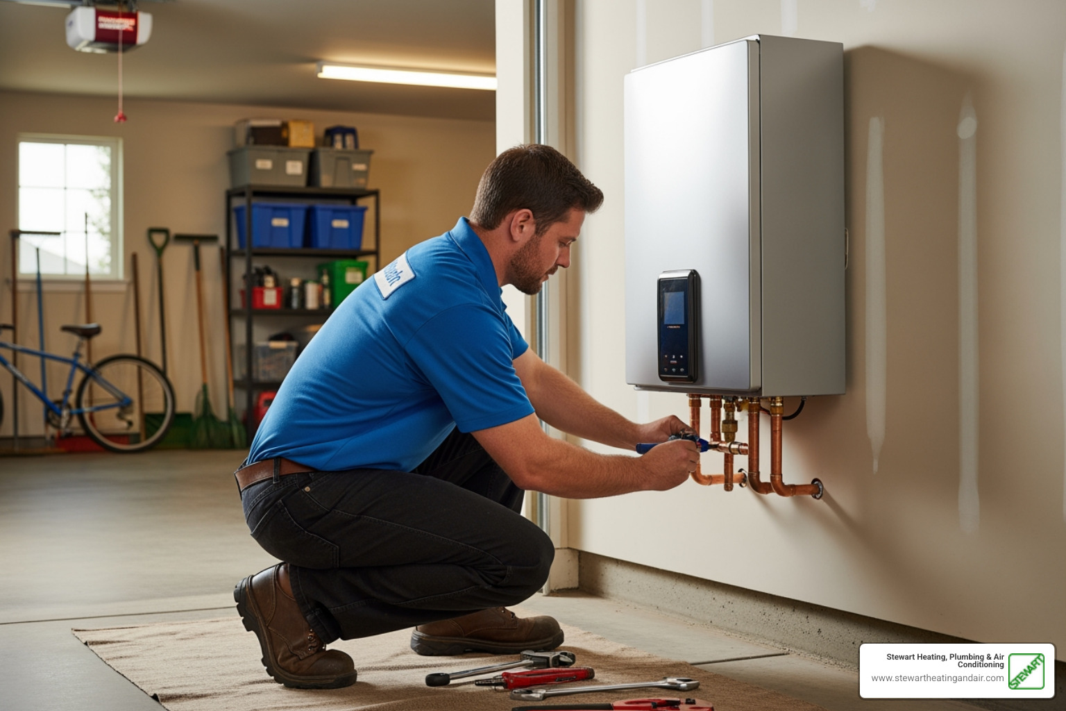 Emergency tankless water heater installation in Concord, CA!