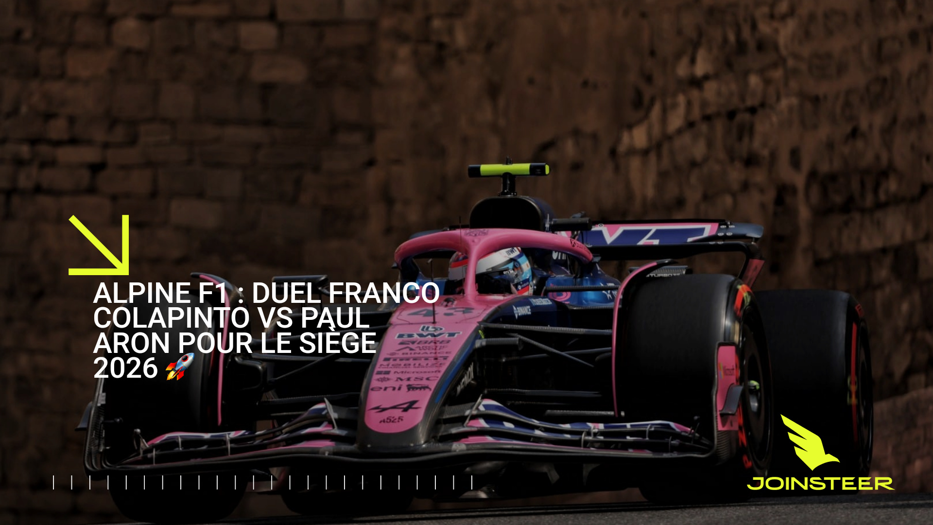 Alpine F1 : Duel Franco Colapinto vs Paul Aron pour le siège 2026 🚀