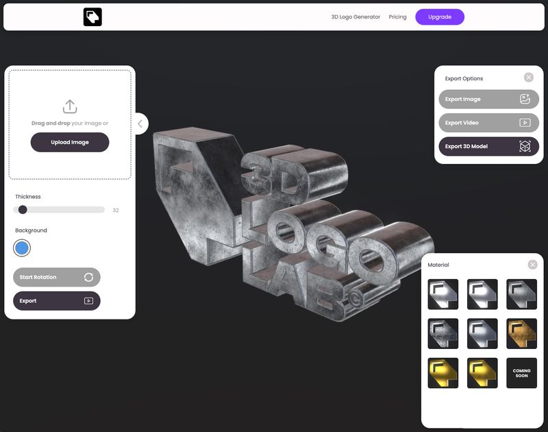 3DLogoLab: 2D Logo to 3D Rotating Animation in Seconds