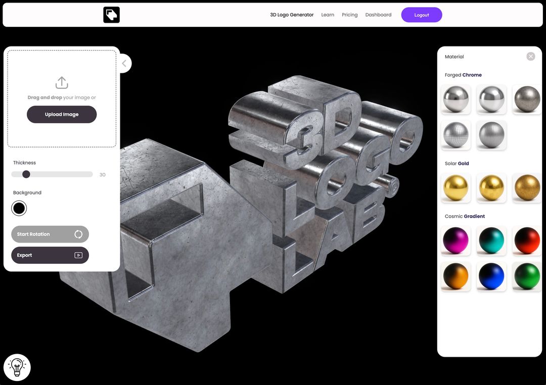 3DLogoLab: 2D Logo to 3D Rotating Animation in Seconds