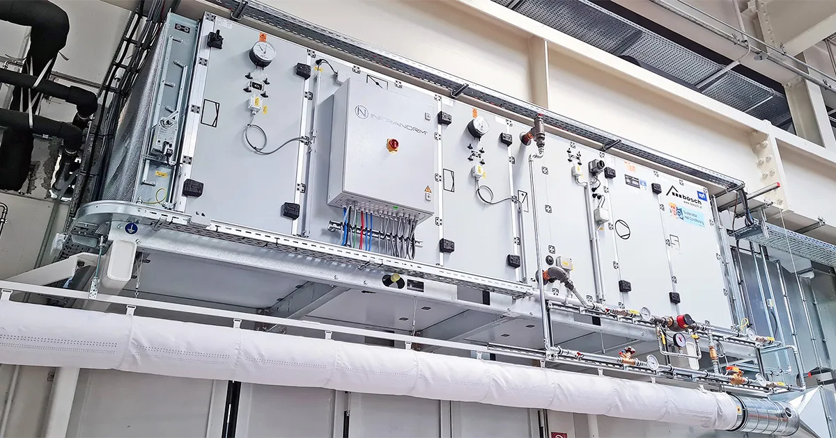 Hall heating with maximum energy efficiency