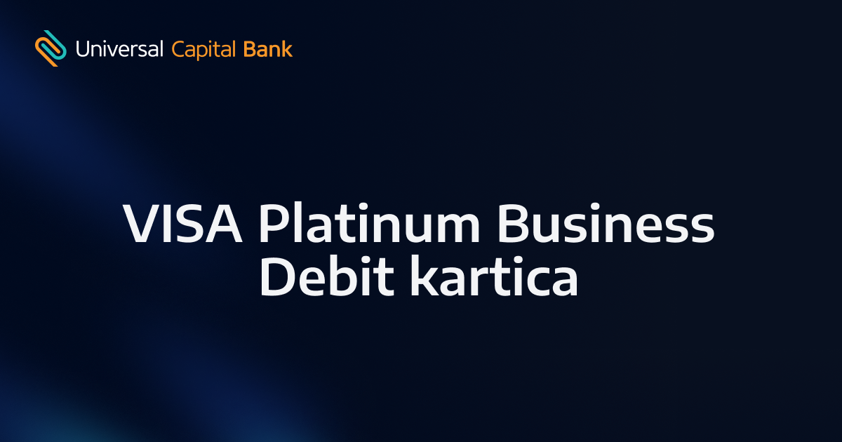 VISA Platinum Business Debit Card | Universal Capital Bank