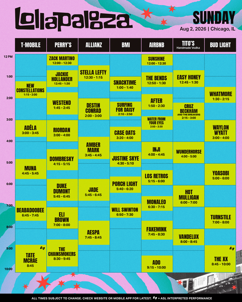 Schedule | Lollapalooza