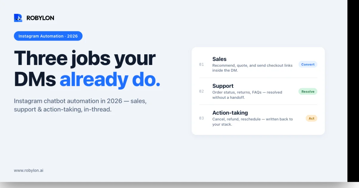 Instagram Chatbot Automation in 2026: Sales, Support & Action-Taking on ...