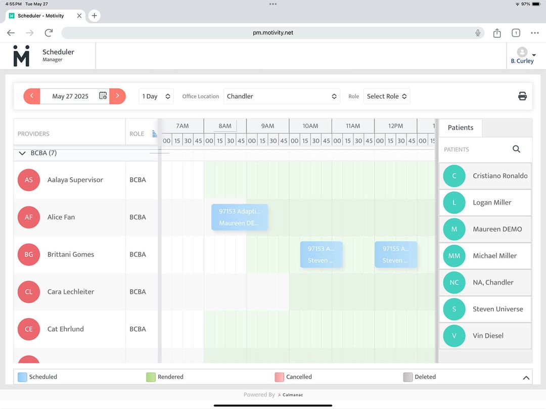 ABA Scheduling Software for Your Practice | Motivity