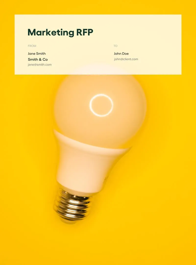 Marketing RFP Template - Bonsai