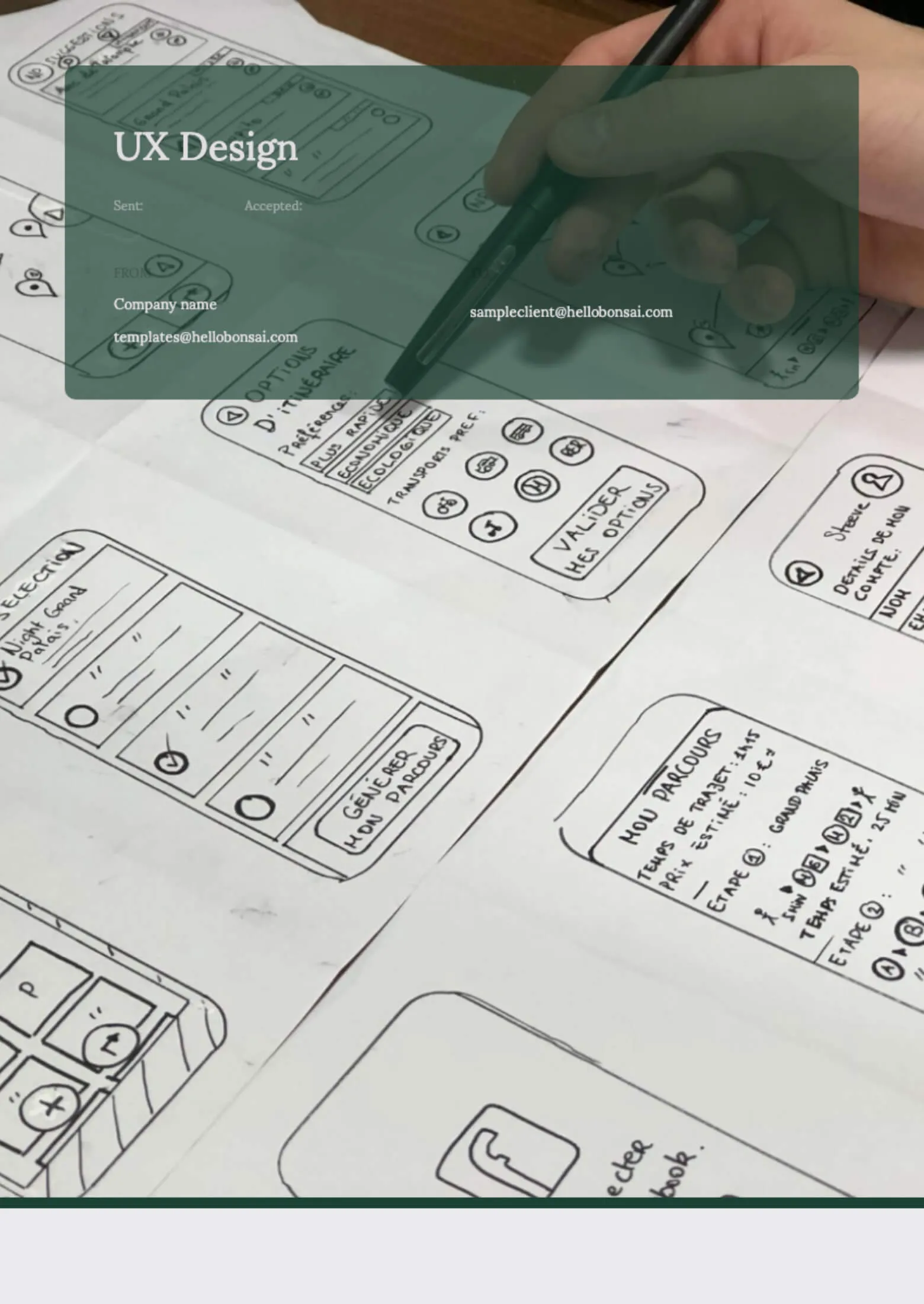UX Design Proposal Template - Bonsai
