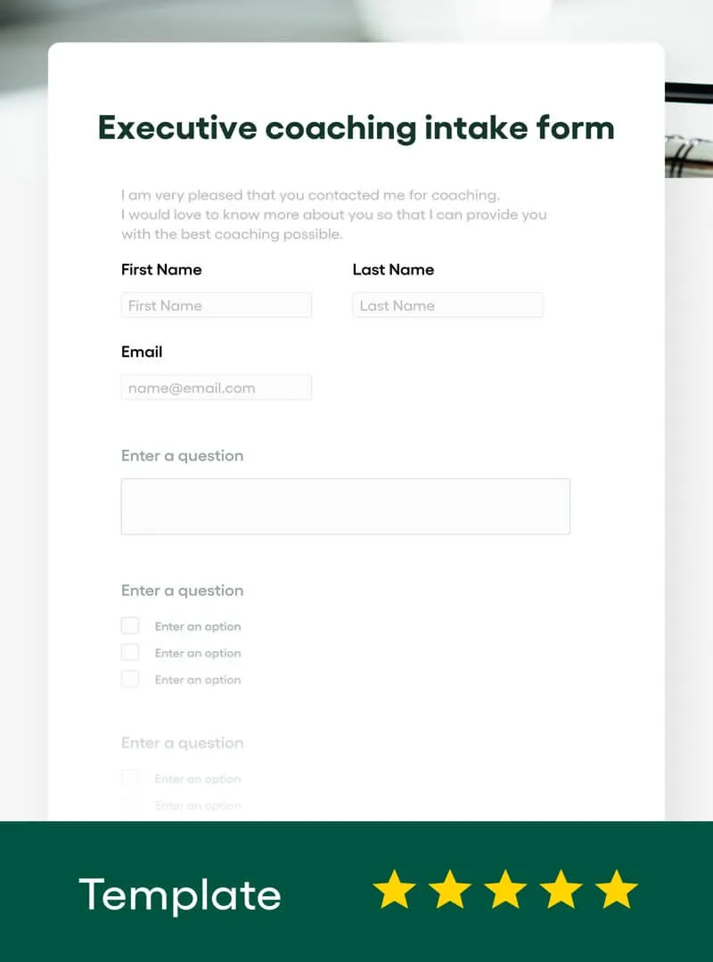 Executive Coaching Intake Form Template (FREE - 2025 Updated) - Bonsai
