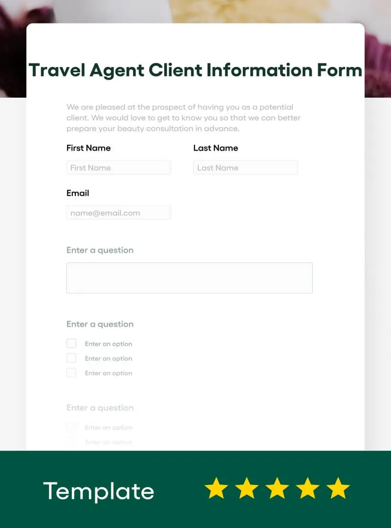 Client Information Form Template - Bonsai