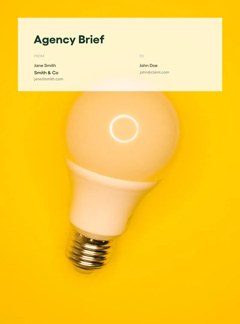 Agency Brief Template - Bonsai