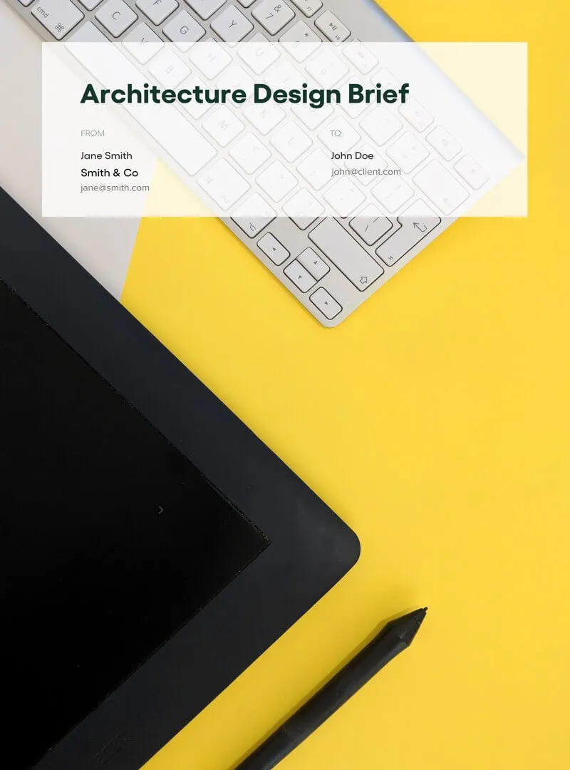 Architecture Design Brief Template - Bonsai
