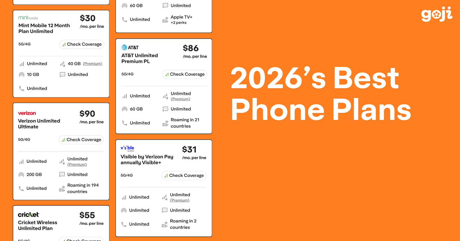 2026’s Best Phone Plans (Coverage, Pricing, & Data Speed)