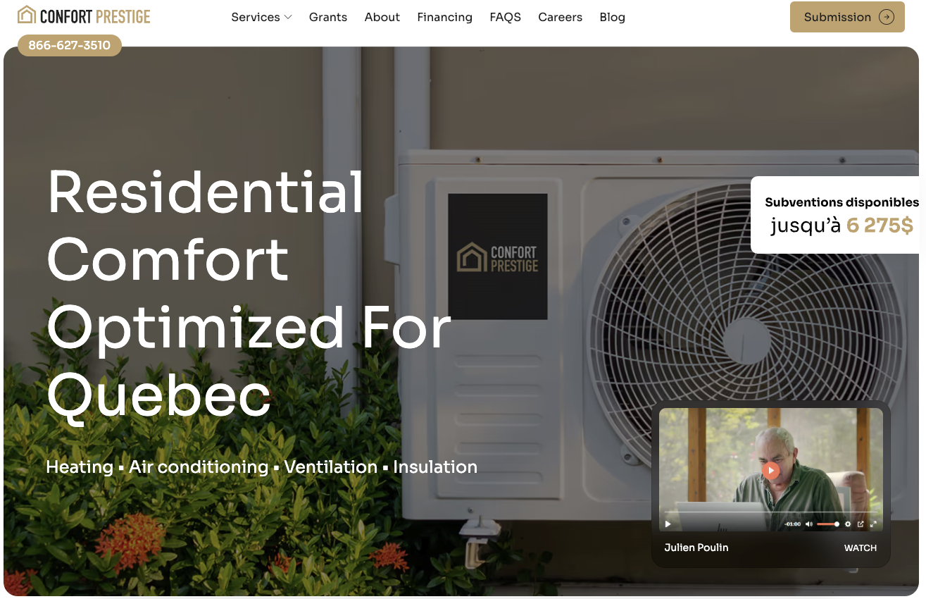 Wall-mounted and central heat pumps | Confort Prestige