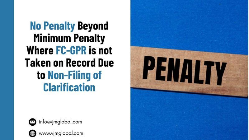 No Penalty Beyond Minimum Penalty Where FC-GPR is not Taken on Record ...