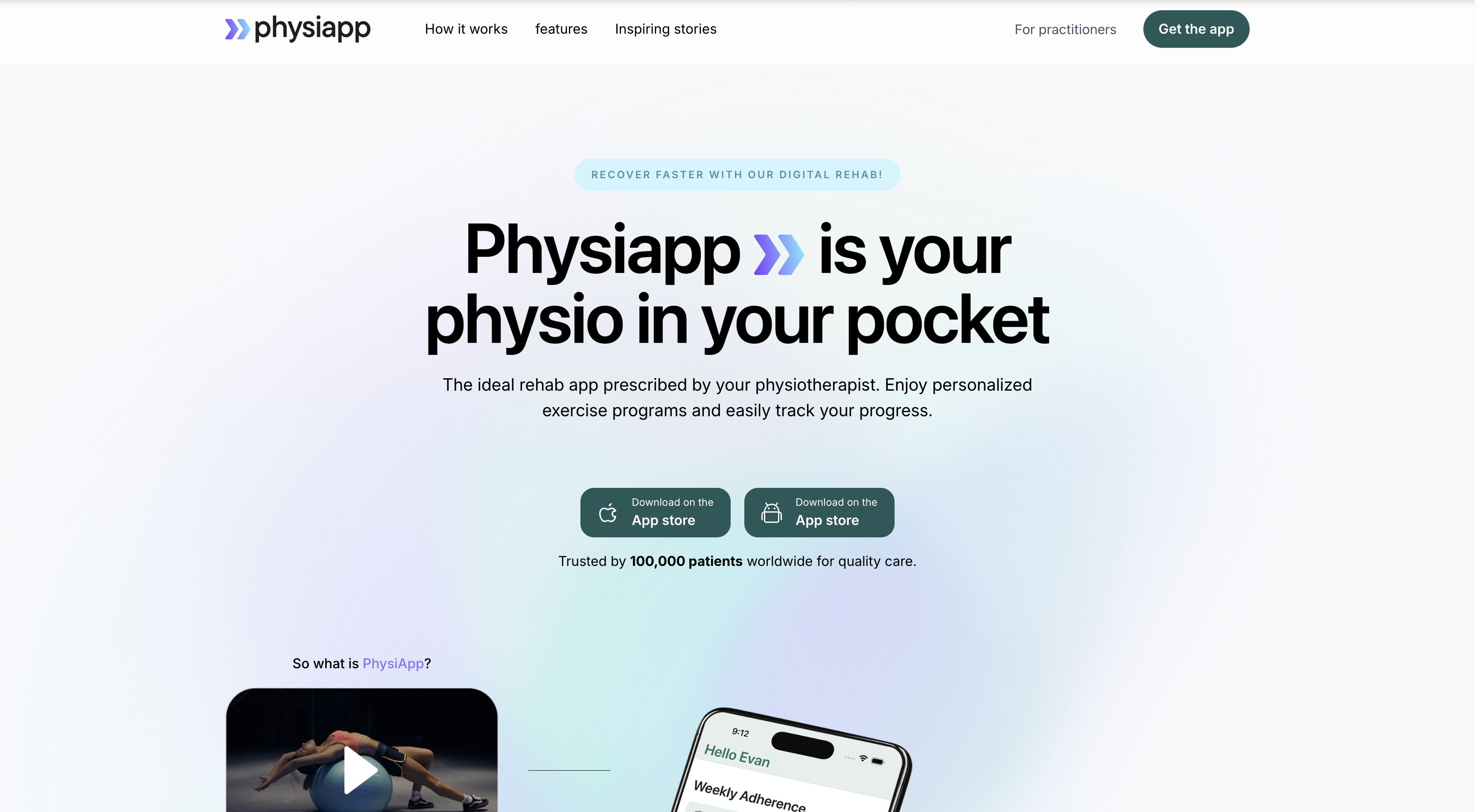 PhysiApp®: Personalized Physiotherapy & Telehealth Platform