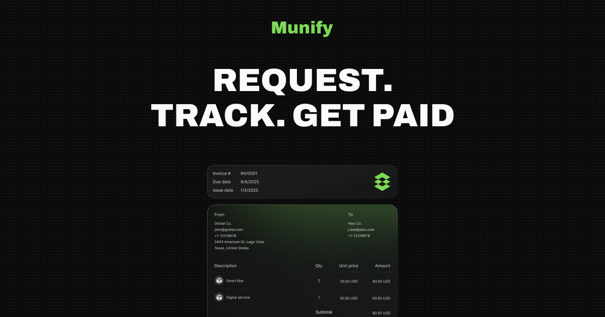 Munify | Pay-ins | Invoices